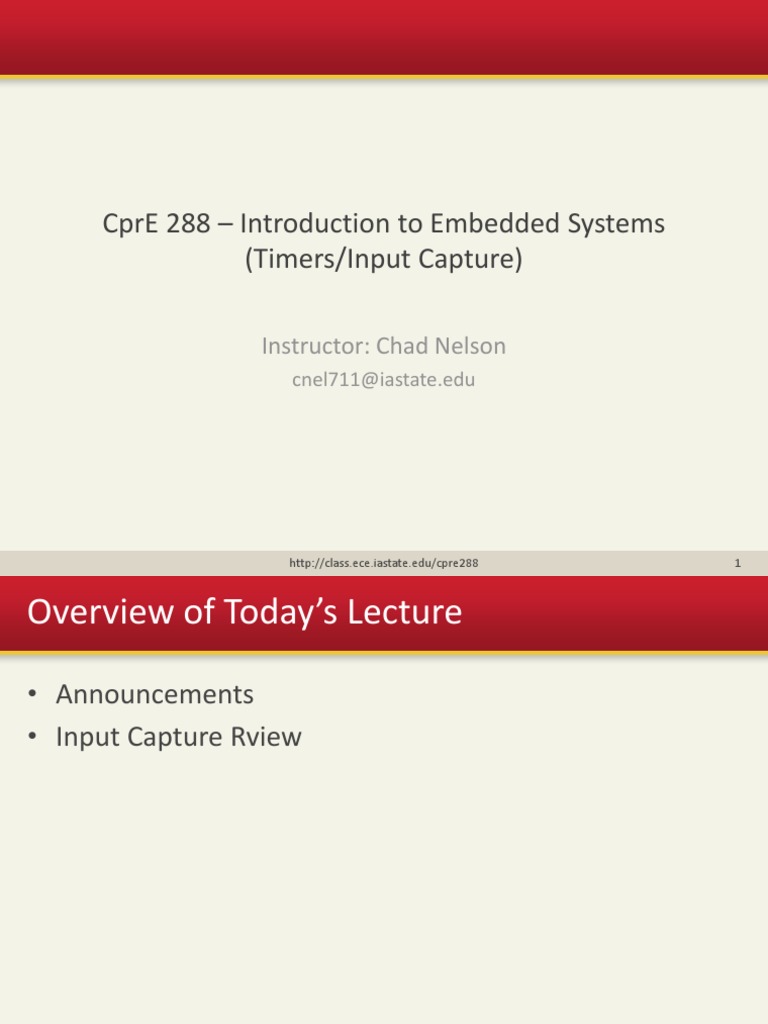 Lectures-15 Input Capture, SONAR | PDF | Input/Output | Central Processing Unit