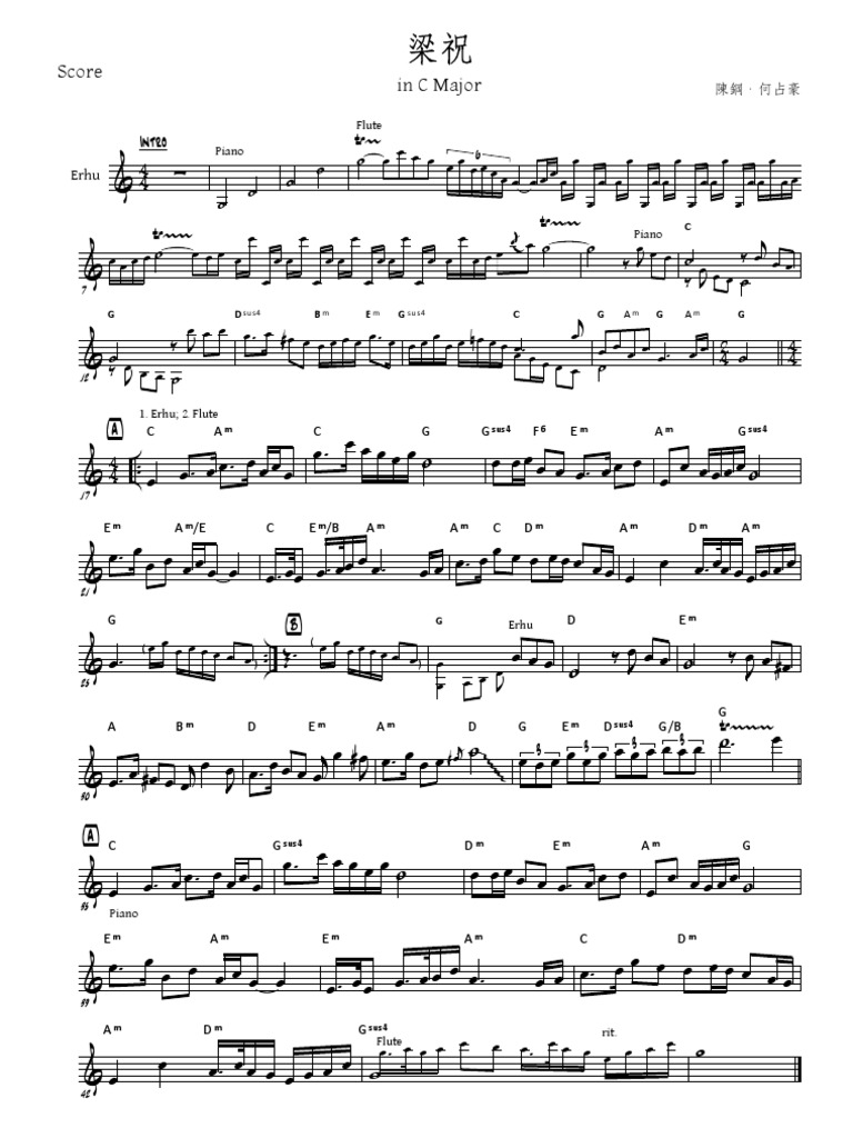 Partituras De Erhu Free Sheet Music For Erhu | Download PDF Or Print