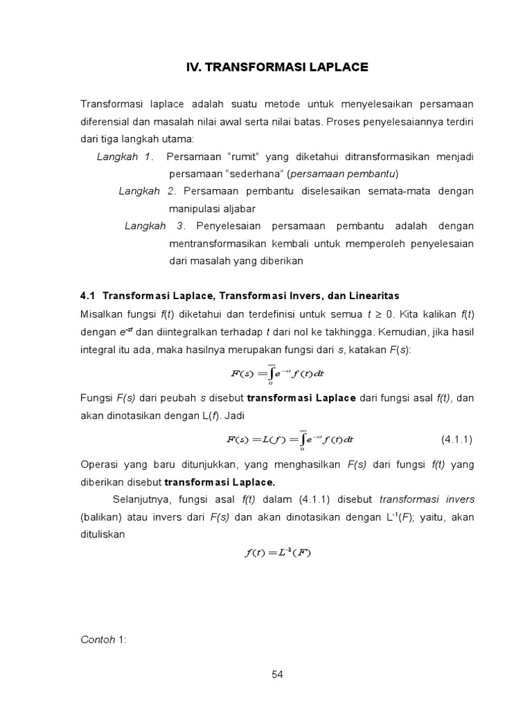 Transformasi Laplace | PDF