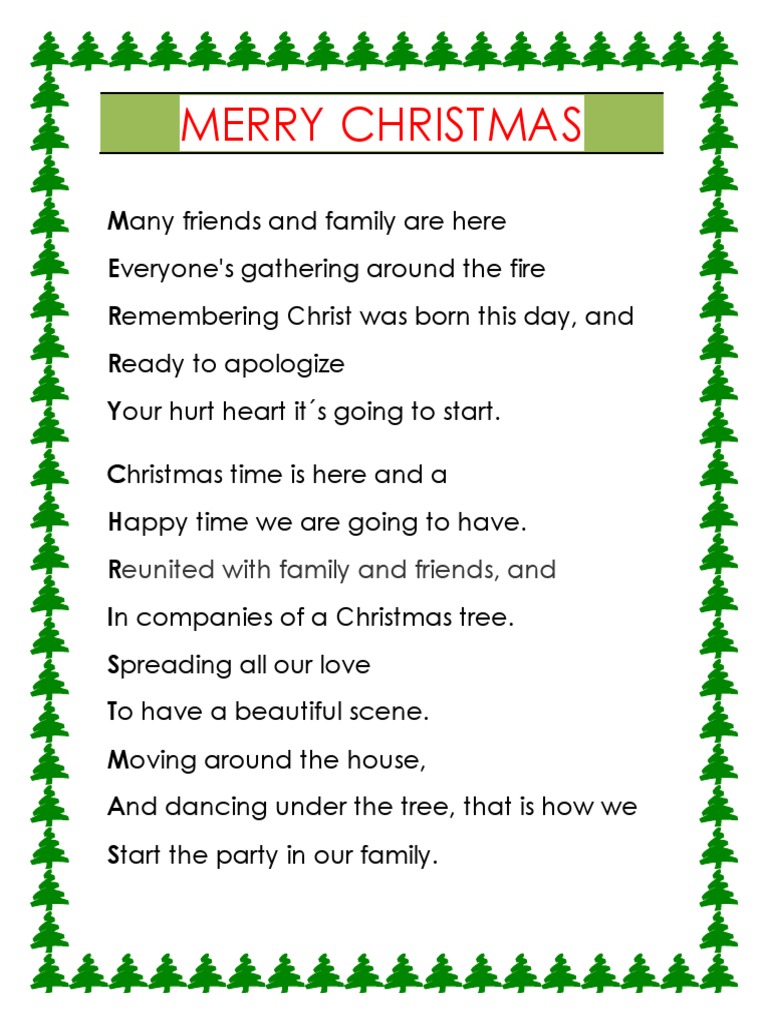 Acrostico MErry Christmas | PDF | Religious Festival Or Holiday | Christmas