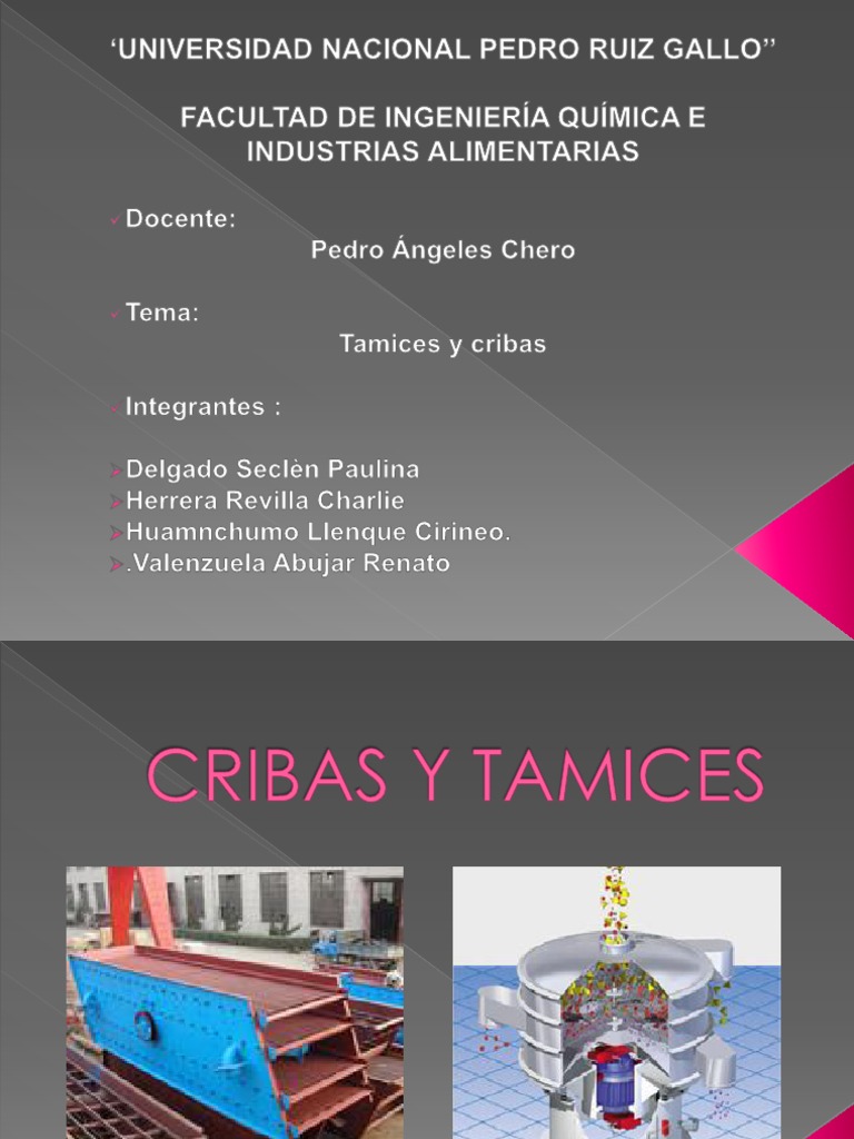 Tipos y Funciones de Tamices y Cribas | PDF | Filtración | Science
