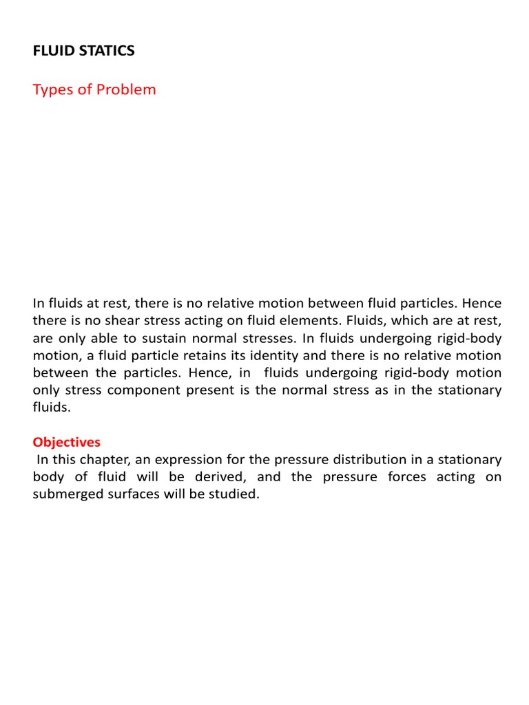 Analysis of Pressure Variation and Hydrostatic Forces in Static Fluids ...