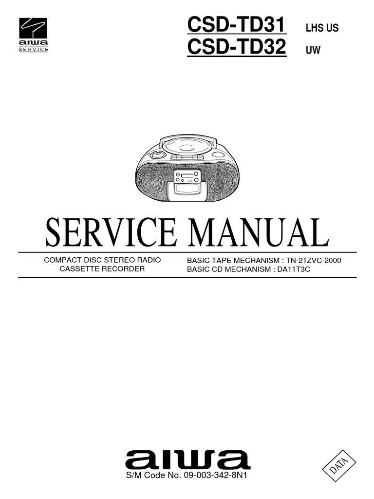Service Manual: CSD-TD31 CSD-TD32 | PDF | Electronics | Electricity