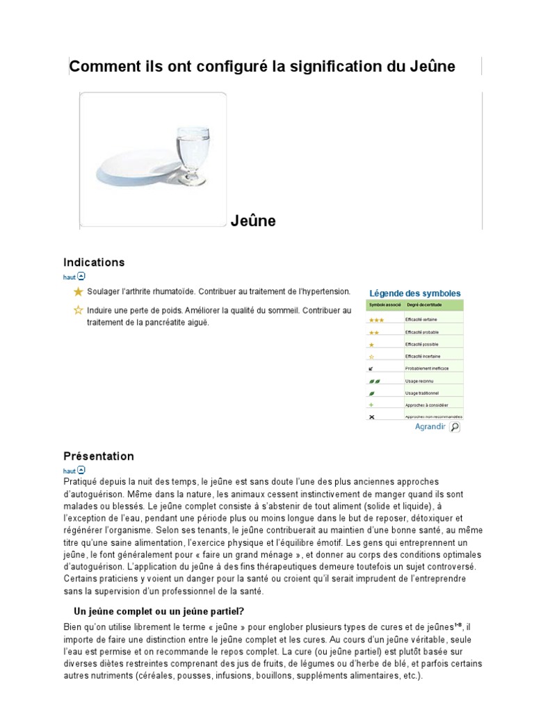 Comment Ils Ont Configuré La Signification Du Jeûne | PDF | Jeûne | Douleur