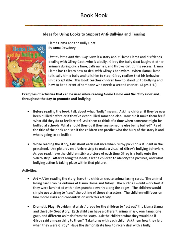 Book Nook | PDF | Bullying | Cognition