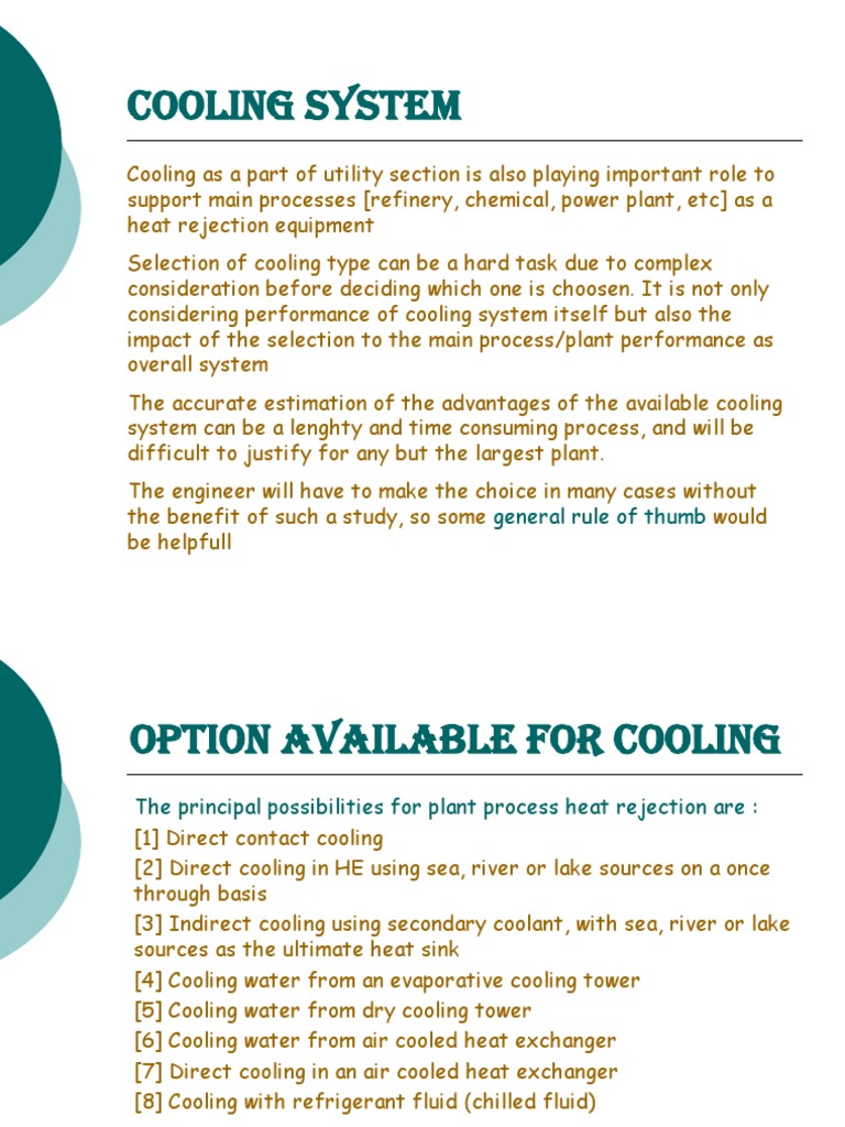 Cooling System Presentation | PDF | Air Conditioning | Corrosion