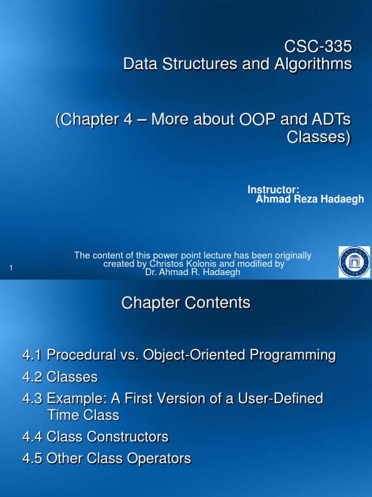 CSC-335 Data Structures and Algorithms | PDF | Class (Computer ...