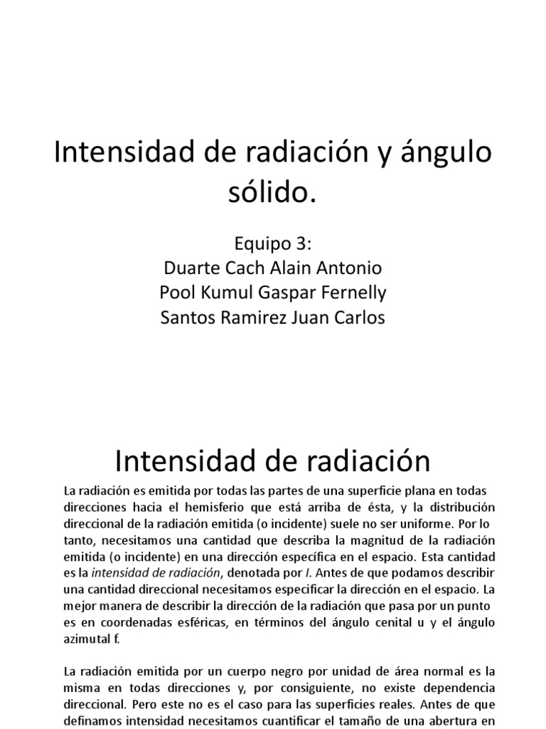 Angulo Solido | PDF | Radiación | Geometría
