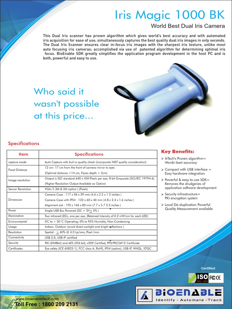 Iris Magic 1000BK + Iris One | PDF | Image Scanner | Image Resolution