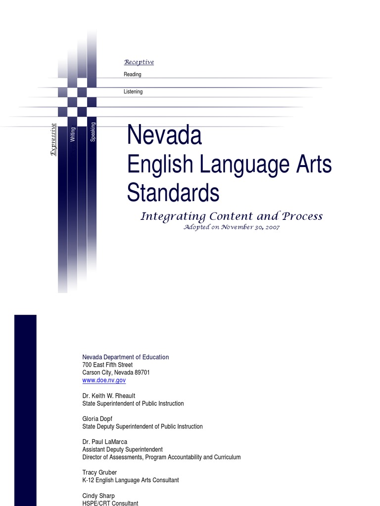 Nevada ELA Standards Overview | PDF | Reading Comprehension | Reading ...
