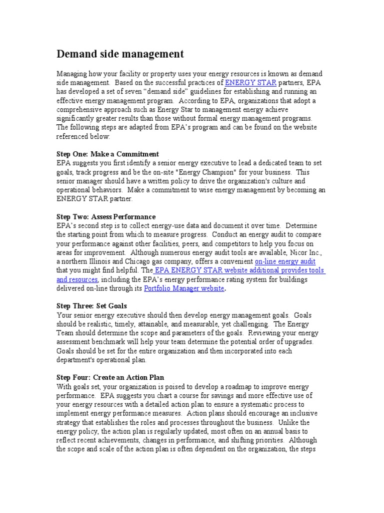 Demand Side Management | PDF | Energy Management | Outsourcing