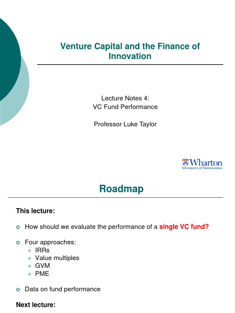 VC Fund Performance Evaluation Methods | PDF | Internal Rate Of Return ...