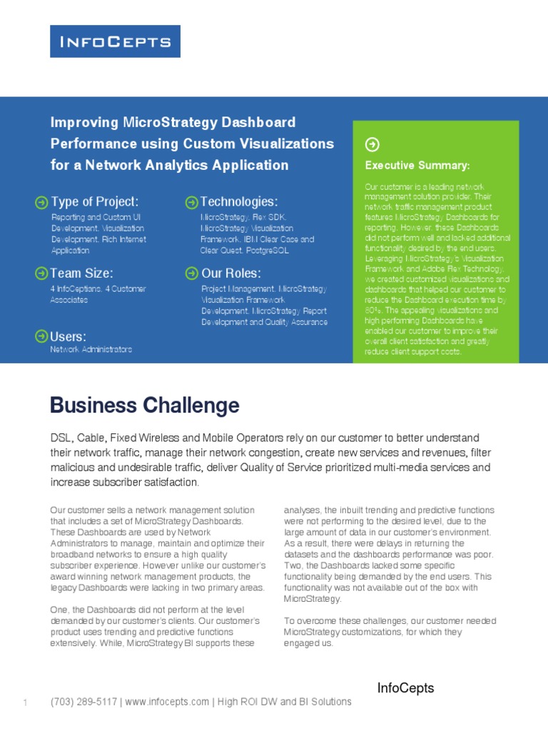 MicroStrategy Dashboard Performance For Network Analytics Apps | PDF ...