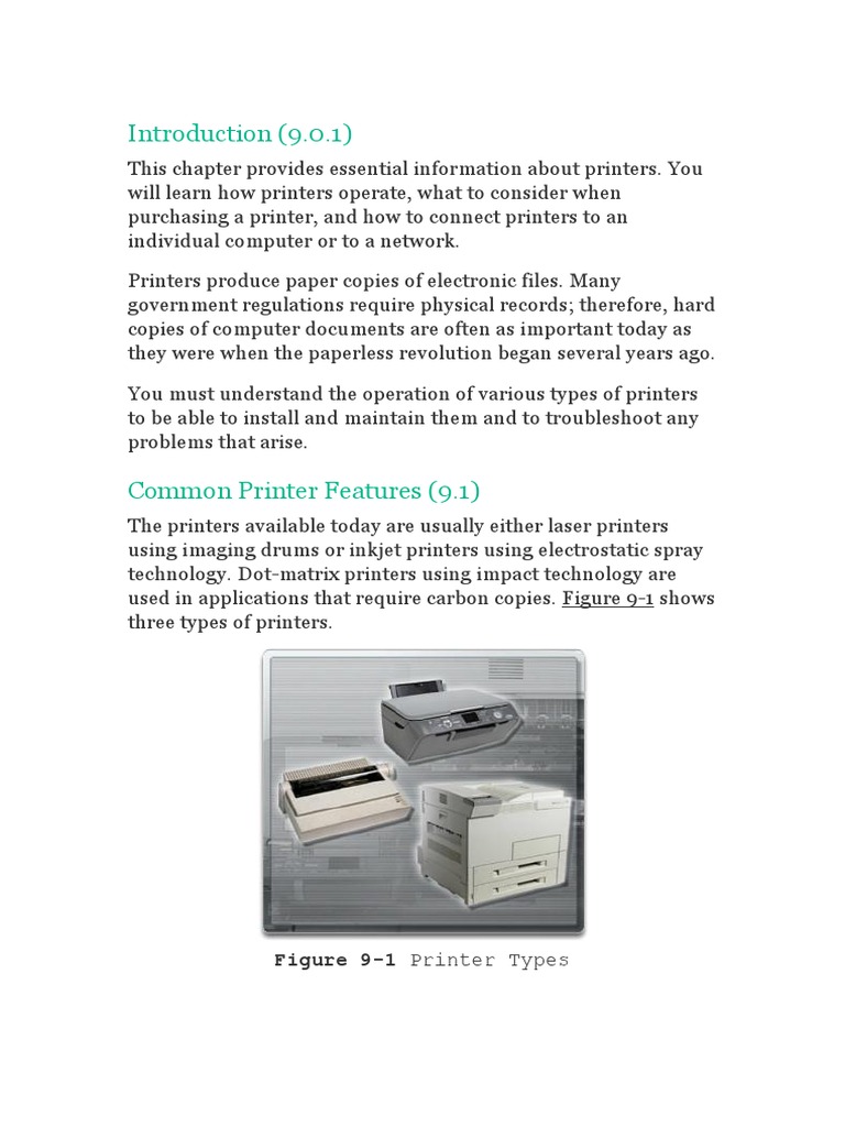 Chapter 9 | PDF | Printer (Computing) | Computer Data Storage