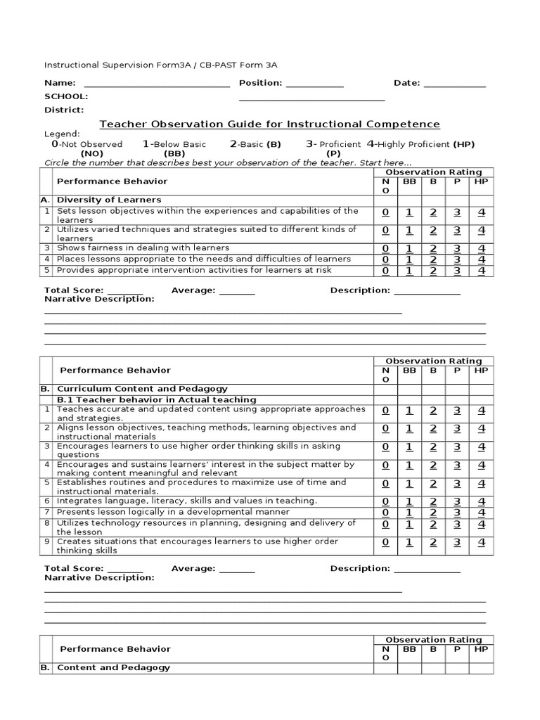 CB Past Form 3, 4, 5 and 6, EVALUATION TOOLS FOR TEACHERS | PDF ...