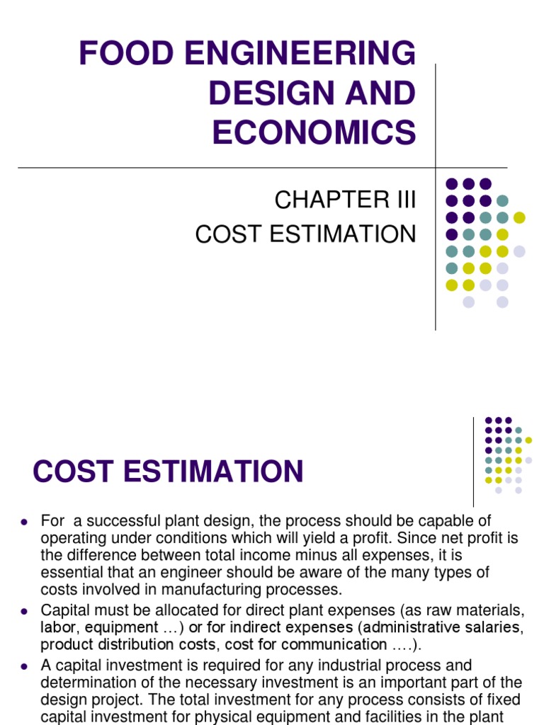 Food Engineering Design and Economics | PDF | Depreciation | Capital ...