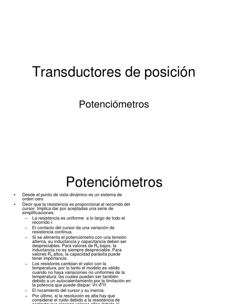 Transductores+de+posici%C3%B3n - +pot | PDF | Resistencia Eléctrica y ...