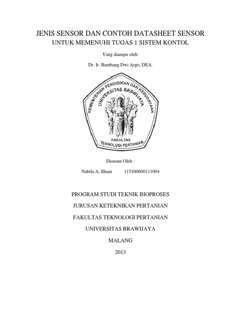 Jenis Sensor Dan Contoh Datasheet Sensor | PDF | Komputer