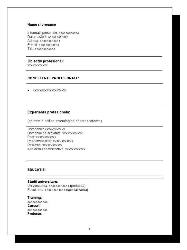 Obiectiv Profesional pentru CV | PDF | Career & Growth