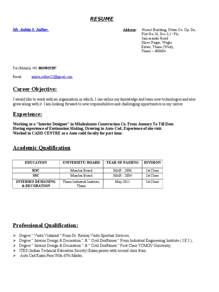 Ankita Resume | PDF