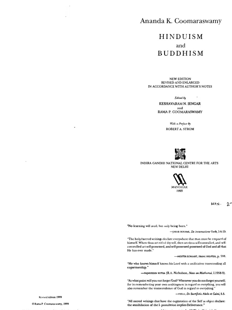 Hinduism and Buddhism | PDF | Religious Belief And Doctrine | Religious ...