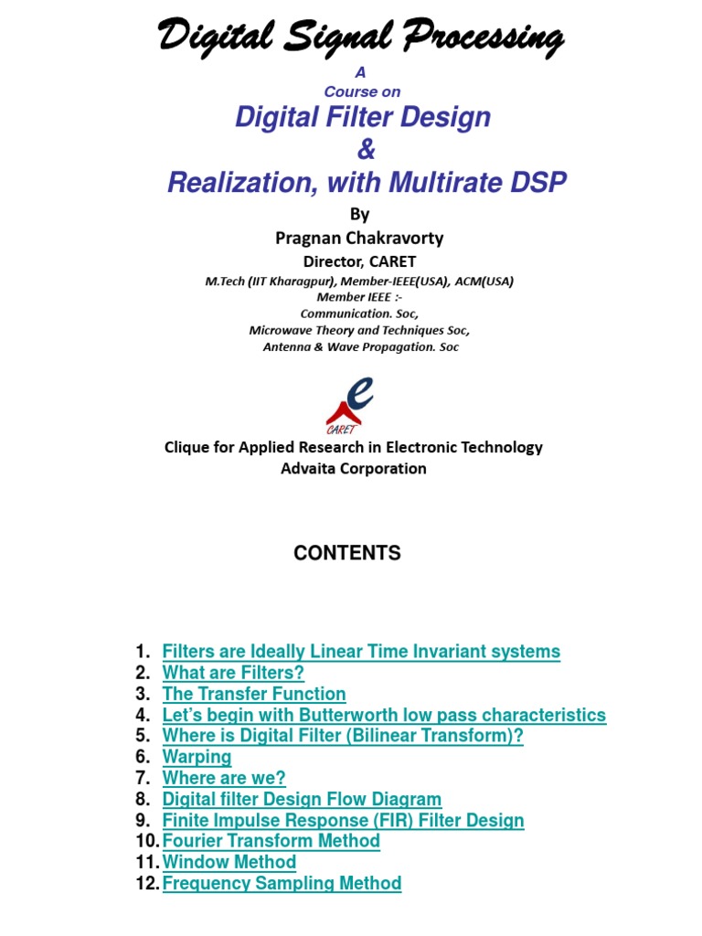 Digital Filter Design-DSP | PDF | Low Pass Filter | Digital Signal ...