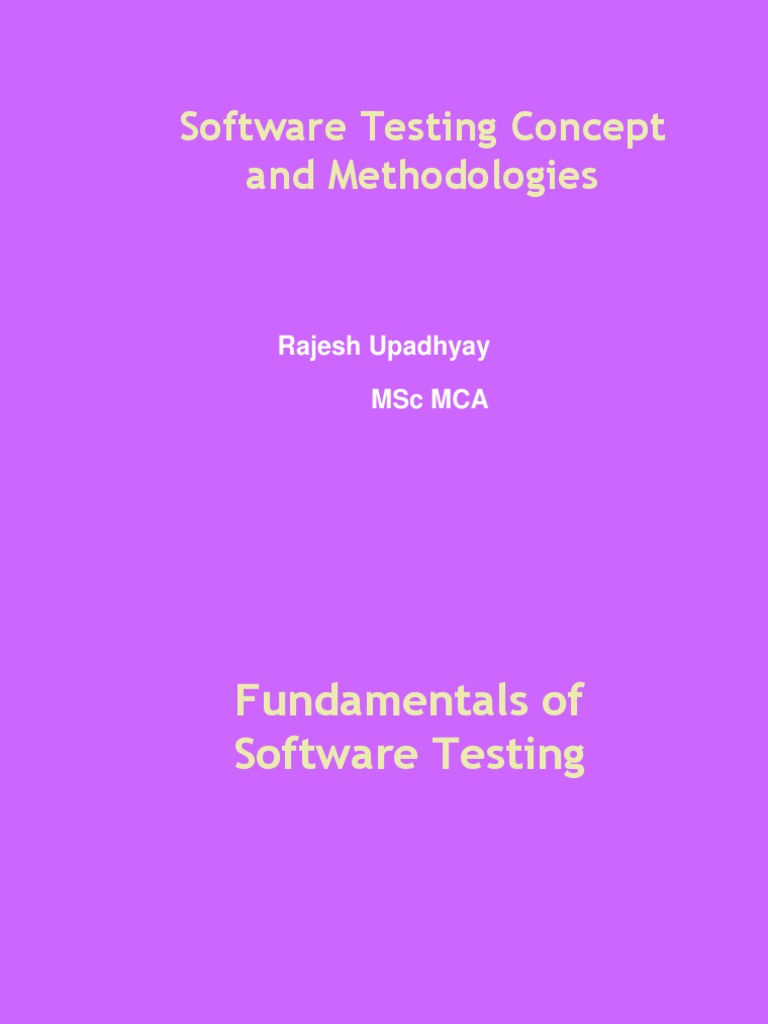 Software Testing Concepts and Methodologies Explained | PDF | Software ...