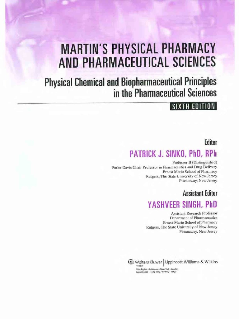 Martins Physical Pharmacy and Pharmaceutical Sciences 6th Edition | PDF