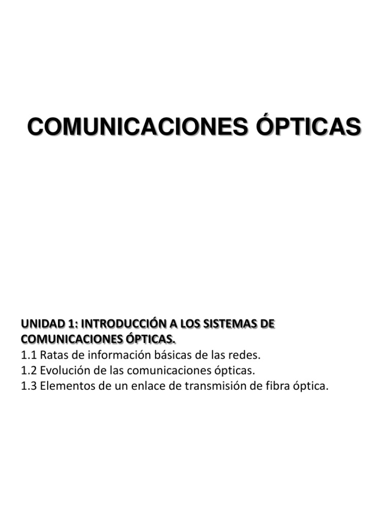 Comunicaciones Ópticas | PDF | Ligero | Reflexión (Física)