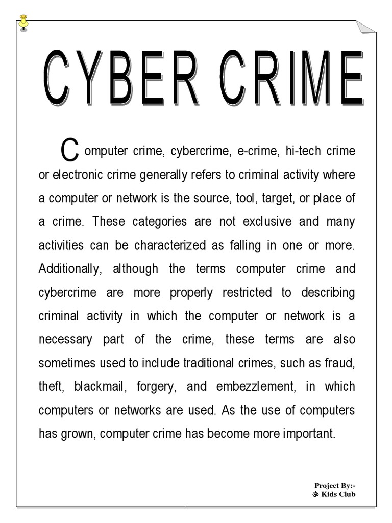 Computer Crime Project | PDF | Cybercrime | Fraud
