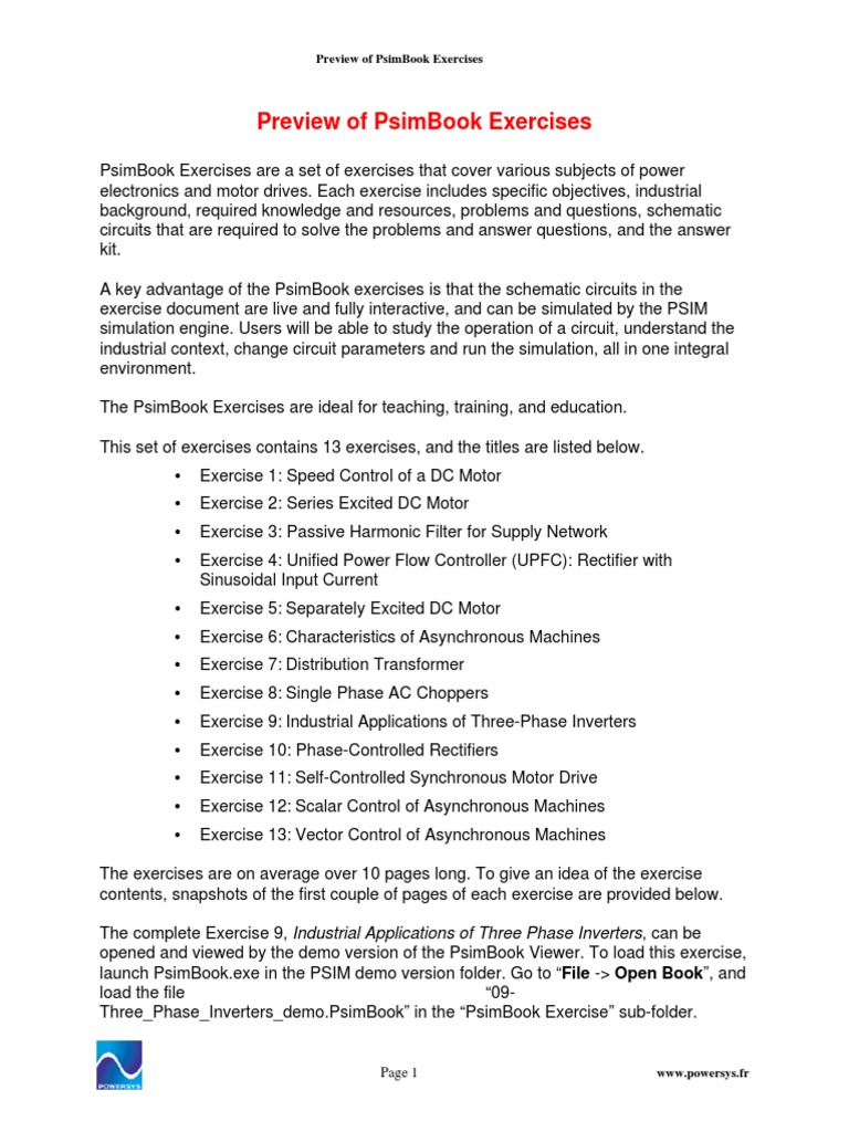 Psimbook Exercises Preview | PDF | Power Inverter | Rectifier