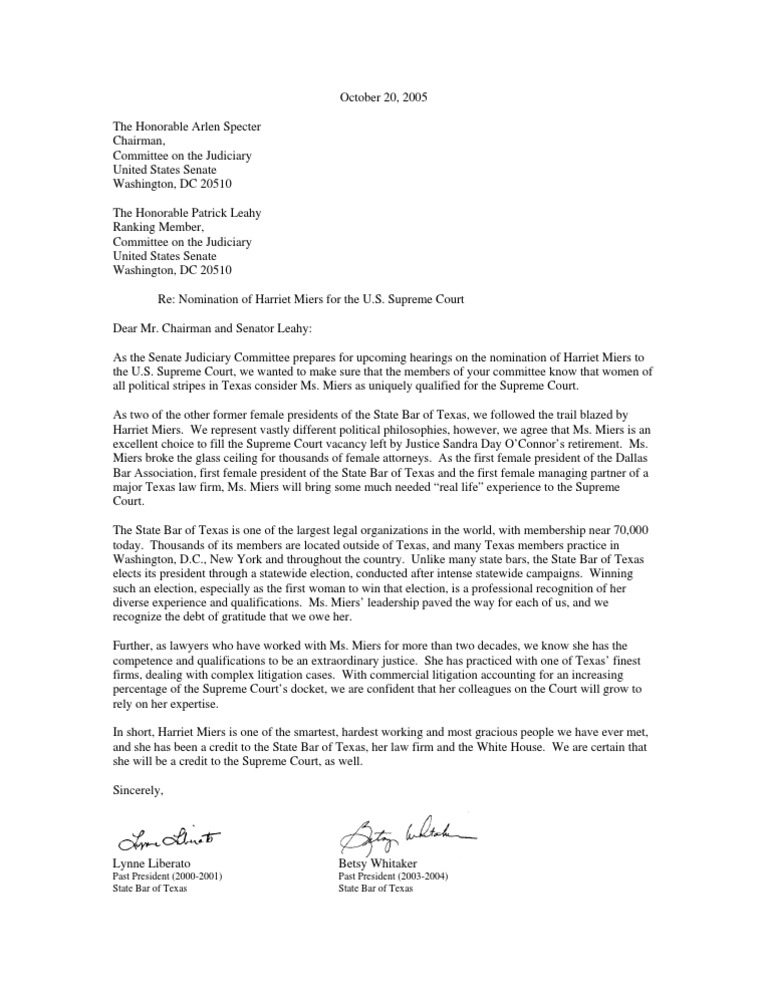 Republican National Committee Release - Wo Men Bar President Letter ...