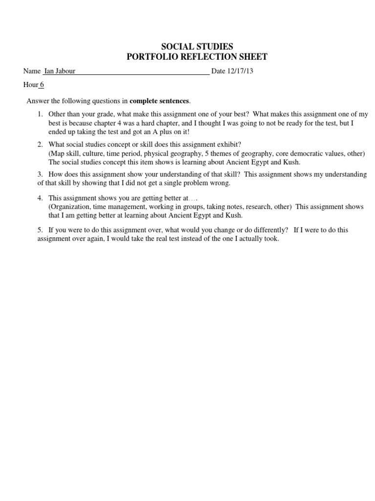 Social Studies Reflection 2nd Quarter | PDF | Language Arts & Discipline
