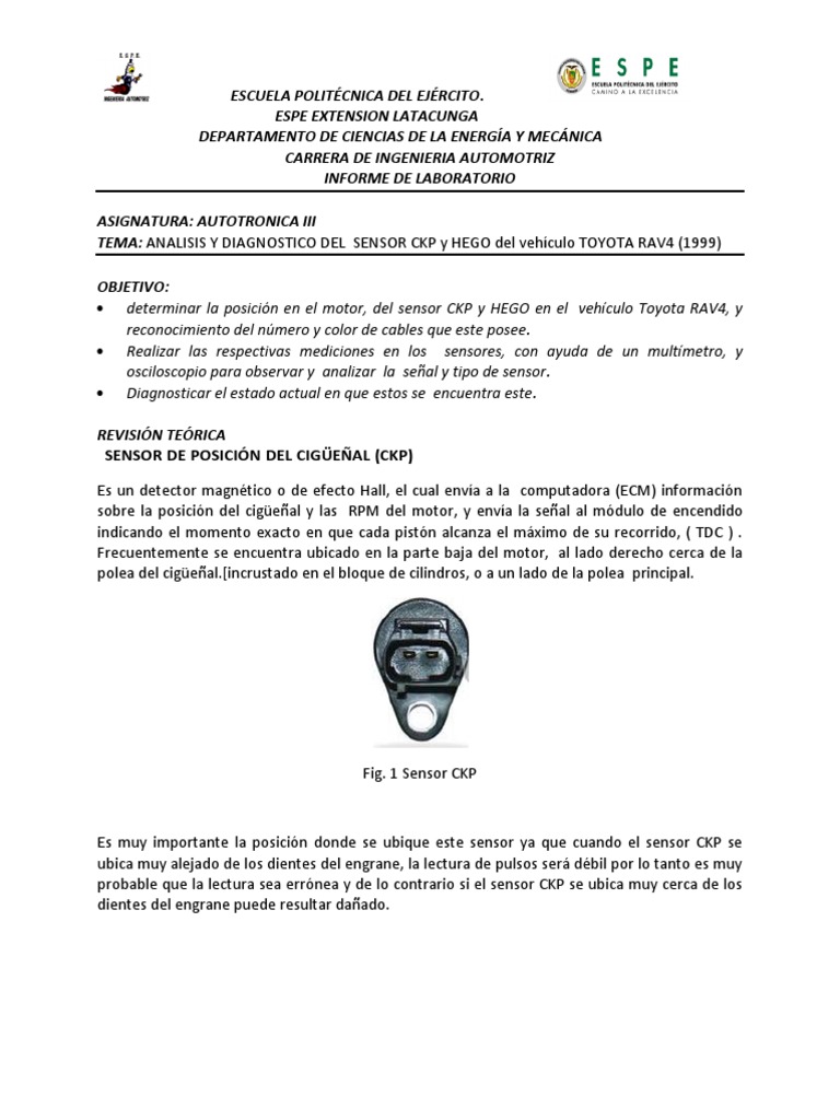 Sensor CKP & Hego 1 | PDF | voltaje | Sensor