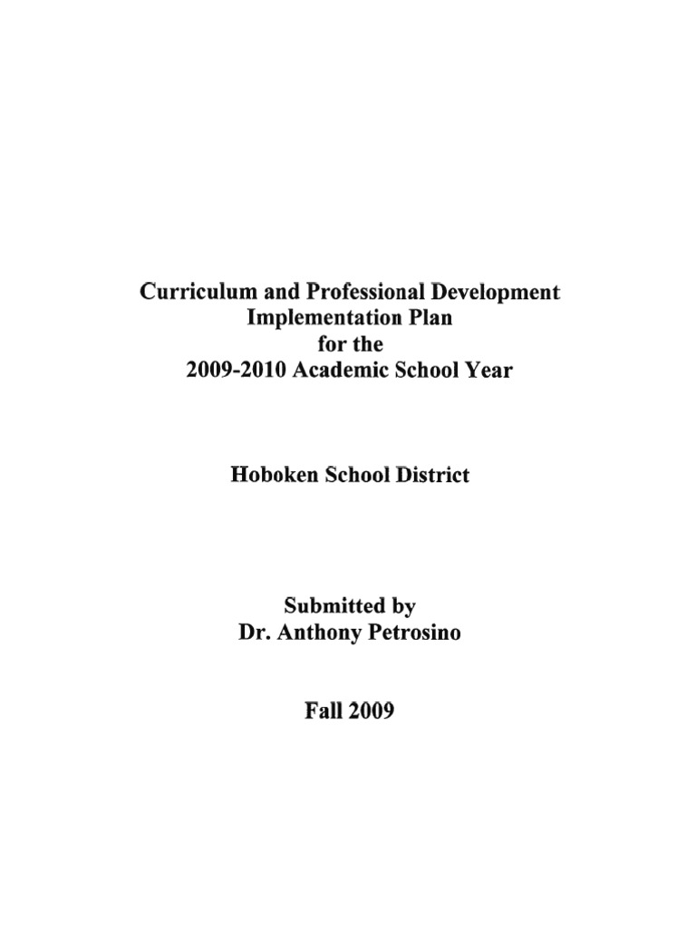 Implementation Plan | Educational Assessment | Curriculum