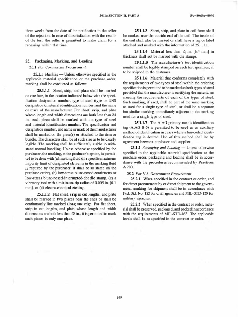 Asme Setion II Part A Sa-480 | PDF | Sheet Metal | Specification ...