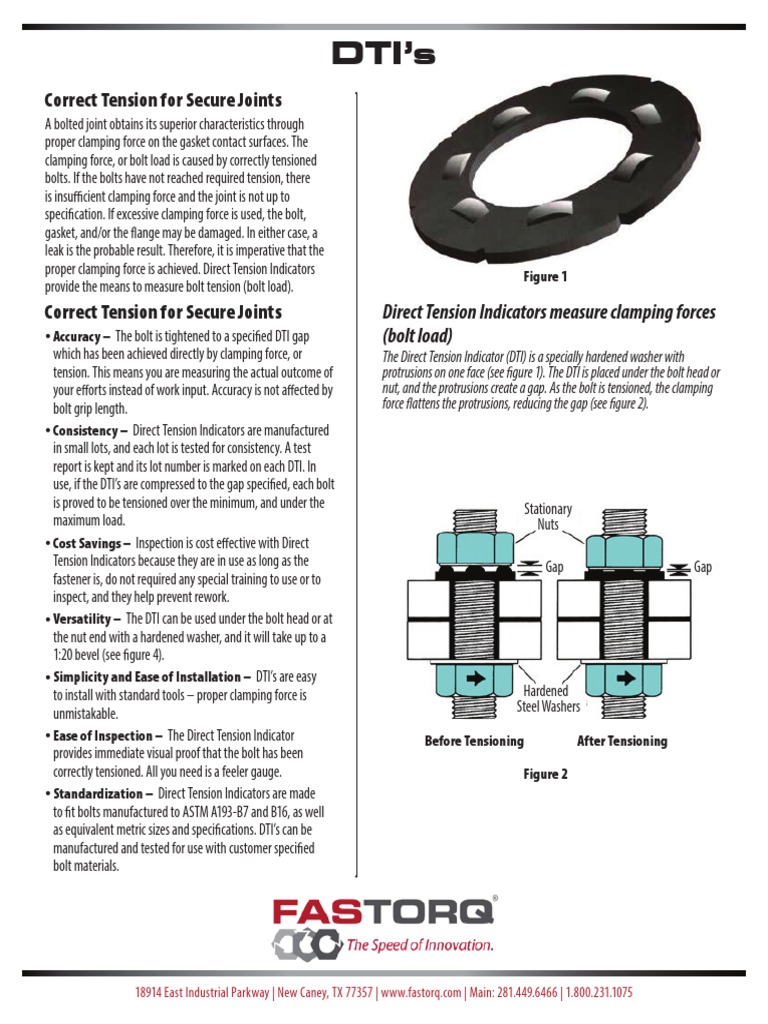 DTI Spec Sheet | PDF | Screw | Nut (Hardware)