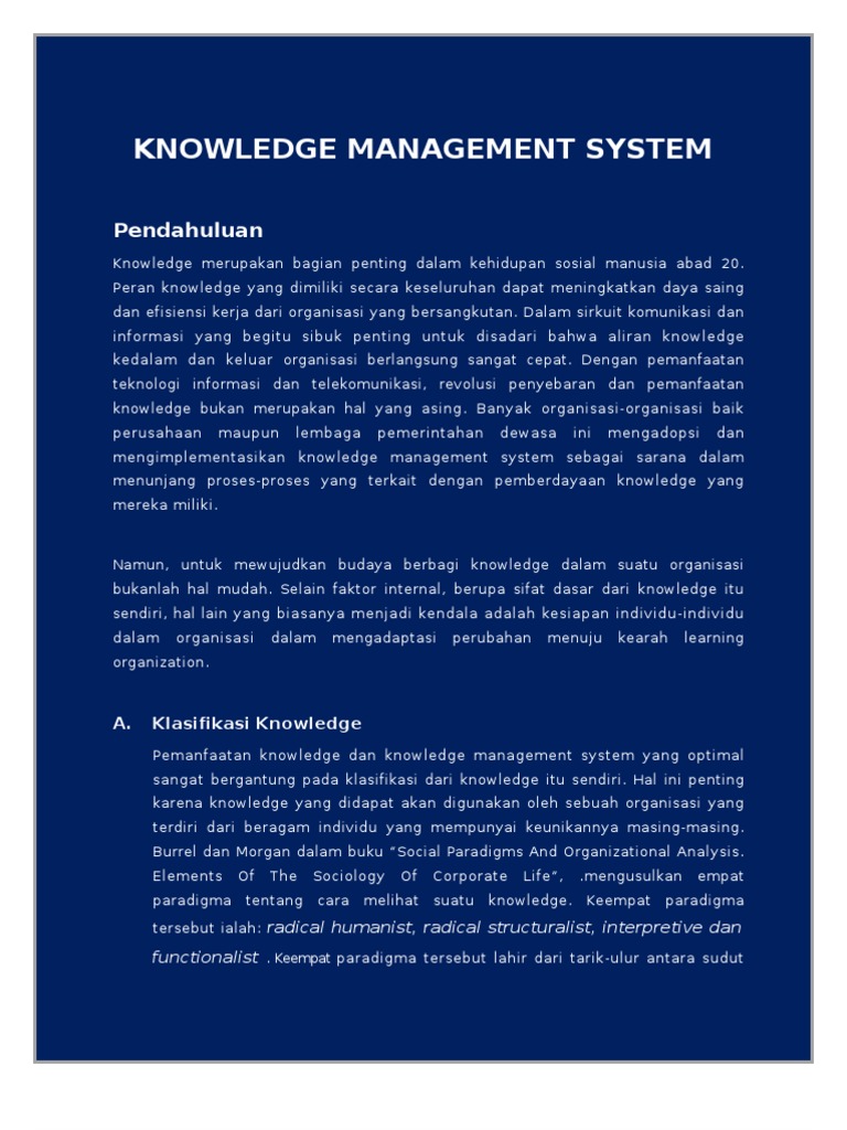 Knowledge Management System | PDF