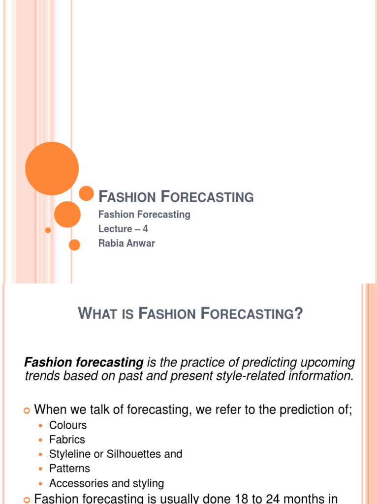 Fashion Forecasting | PDF | Fashion | Forecasting