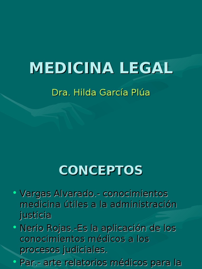 Concepto y Definición D Medicina Legal | PDF