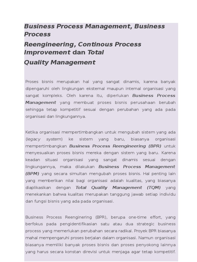 Business Process Management | PDF