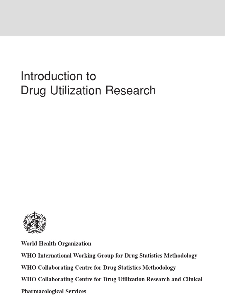Introduction To Drug Utilization Research | PDF | Medical Prescription ...