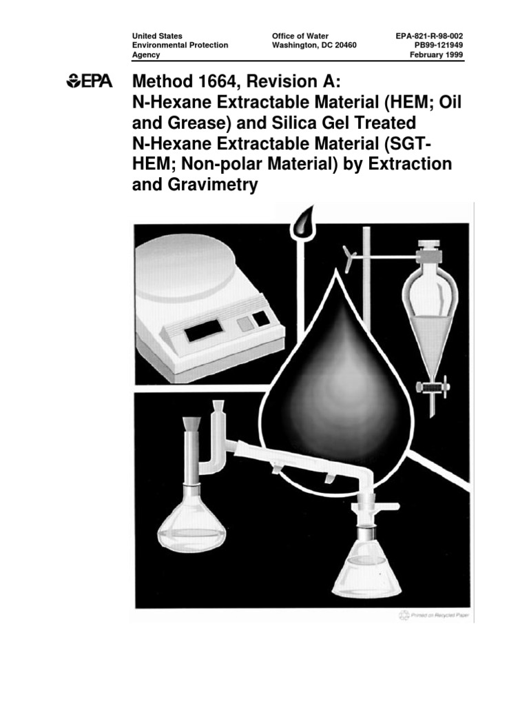 Epa-1664 (Oil and Grease) | PDF | Petroleum | Accuracy And Precision