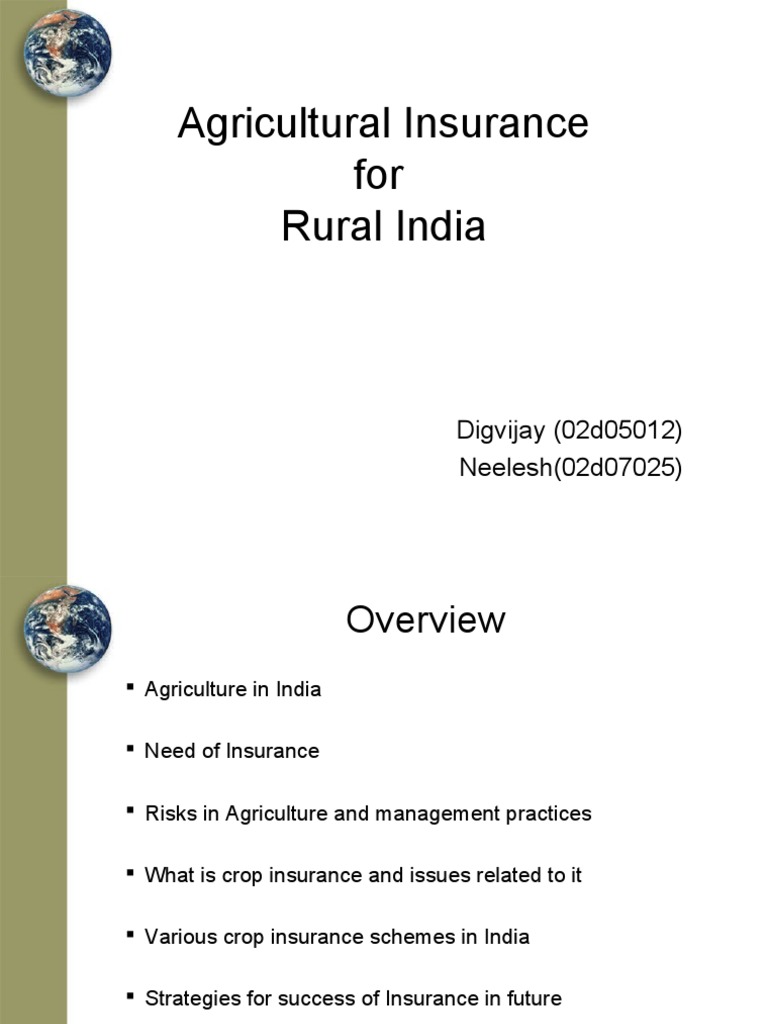 02d07025-02d05012 - It-625 - Agricultural Insurance in India | PDF ...
