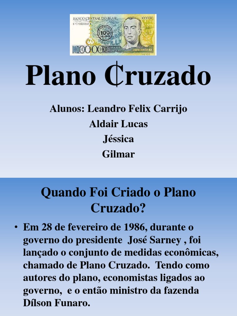 Plano Cruzado | PDF | Inflação | Politica fiscal