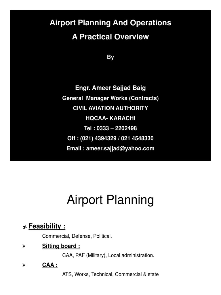 Overview of Airport Planning in Pakistan | PDF | Airport | Air Traffic ...