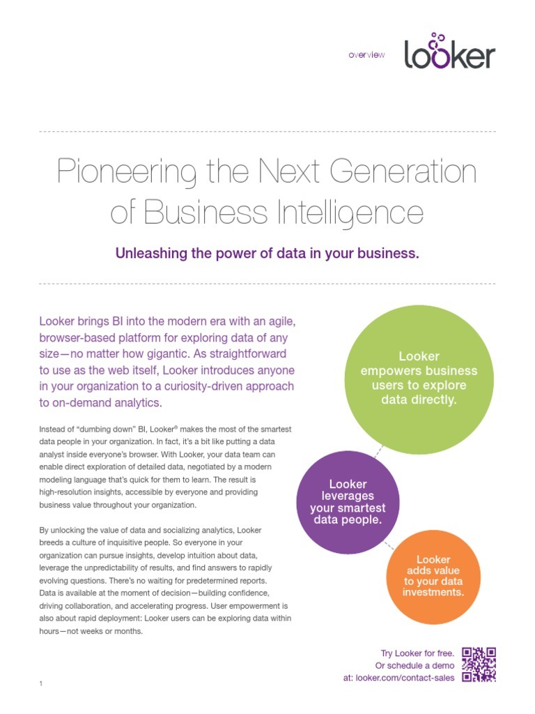 Looker Overview | PDF | Business Intelligence | Web Application