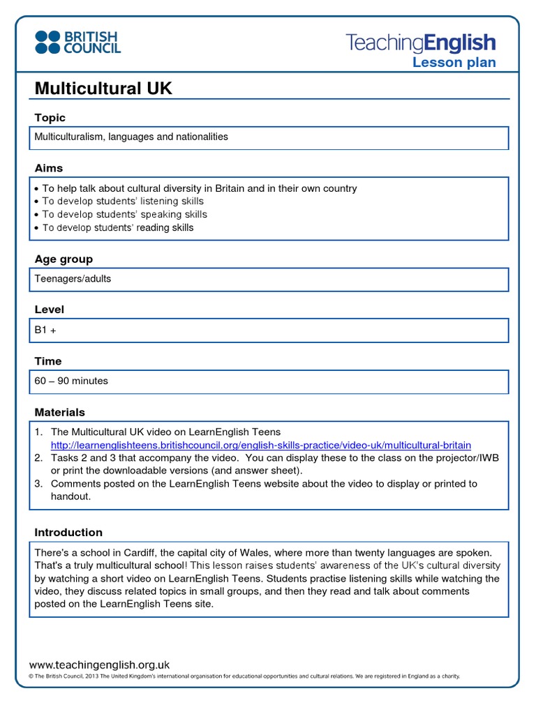Multicultural UK | PDF | United Kingdom | Multiculturalism