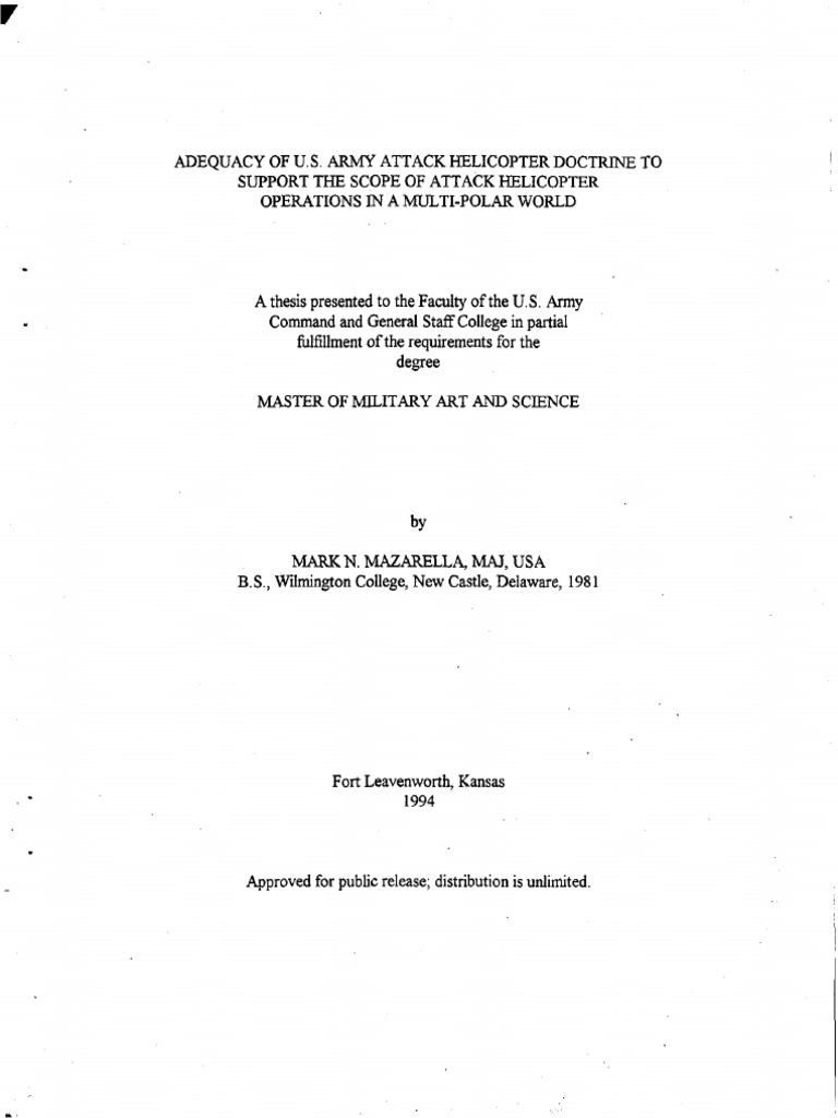 US Army Attack Helicopter Doctrine | PDF | Air Assault | Attack Helicopter
