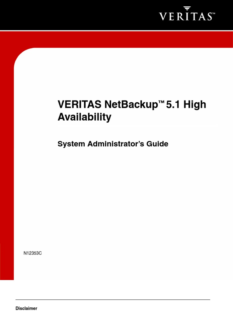 NetBackup - AdminGuide - High Availability System Administrator's Guide | PDF